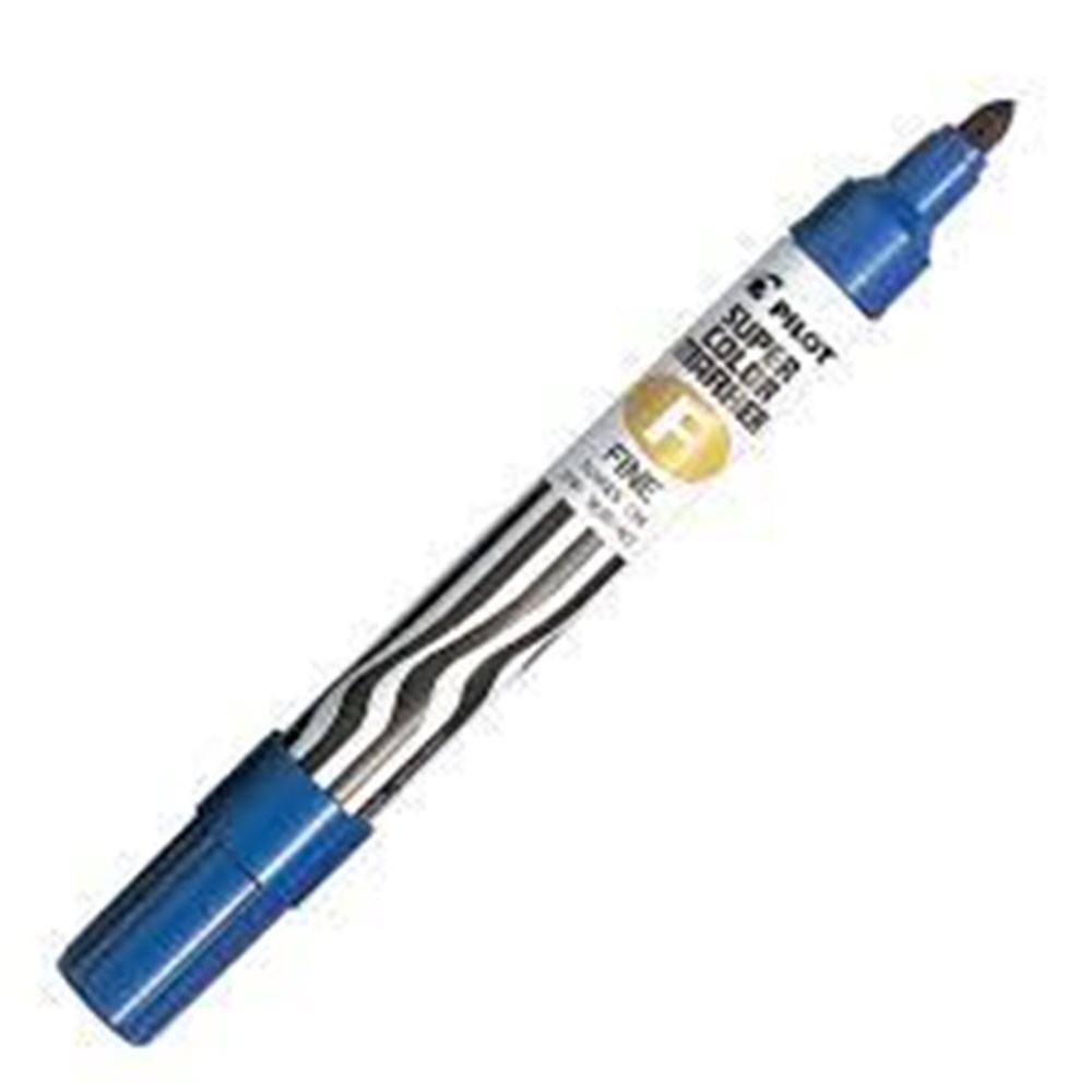 Pens - Pilot SCA Super Colour Permanent Marker - Extra Fine Blue ...