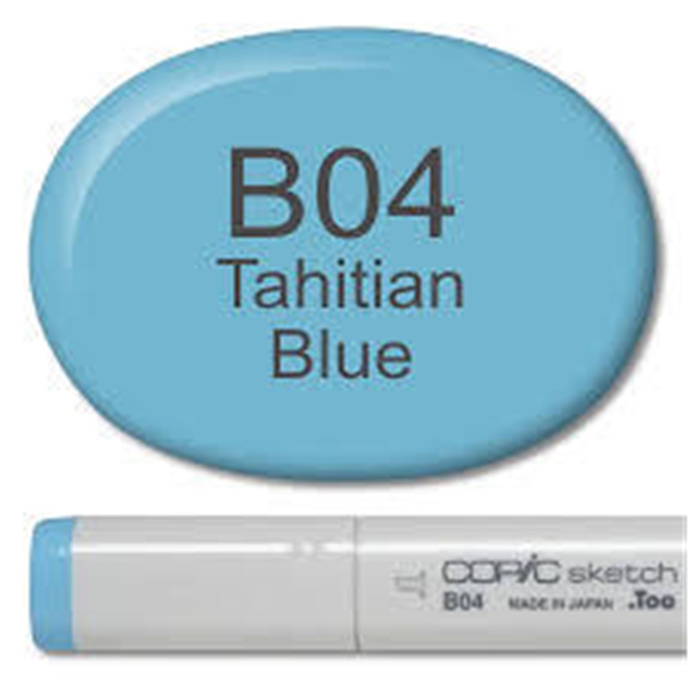 Artwork - Copic Sketch Markers - Tahitian Blue B04 - Premier Art Supplies