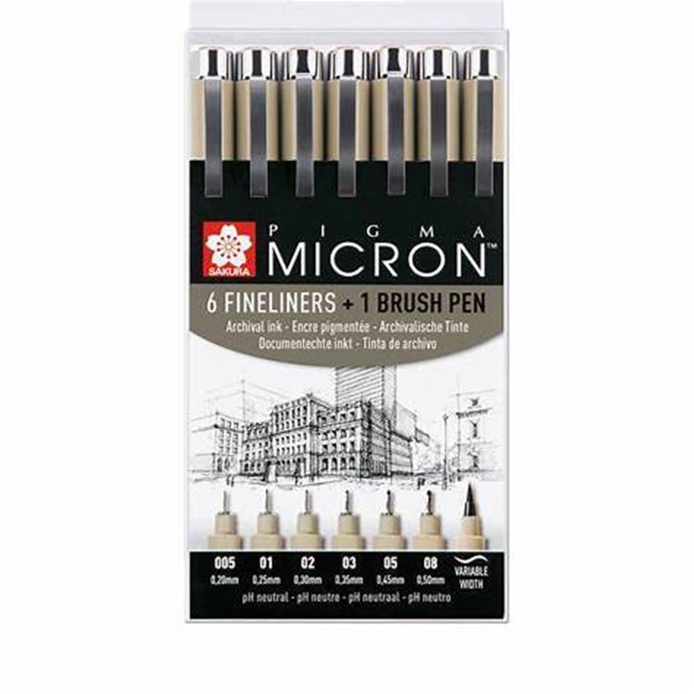 Sakura Brush Pen - Sakura Pigma Micron Brush Pens - Black - Premier Art ...