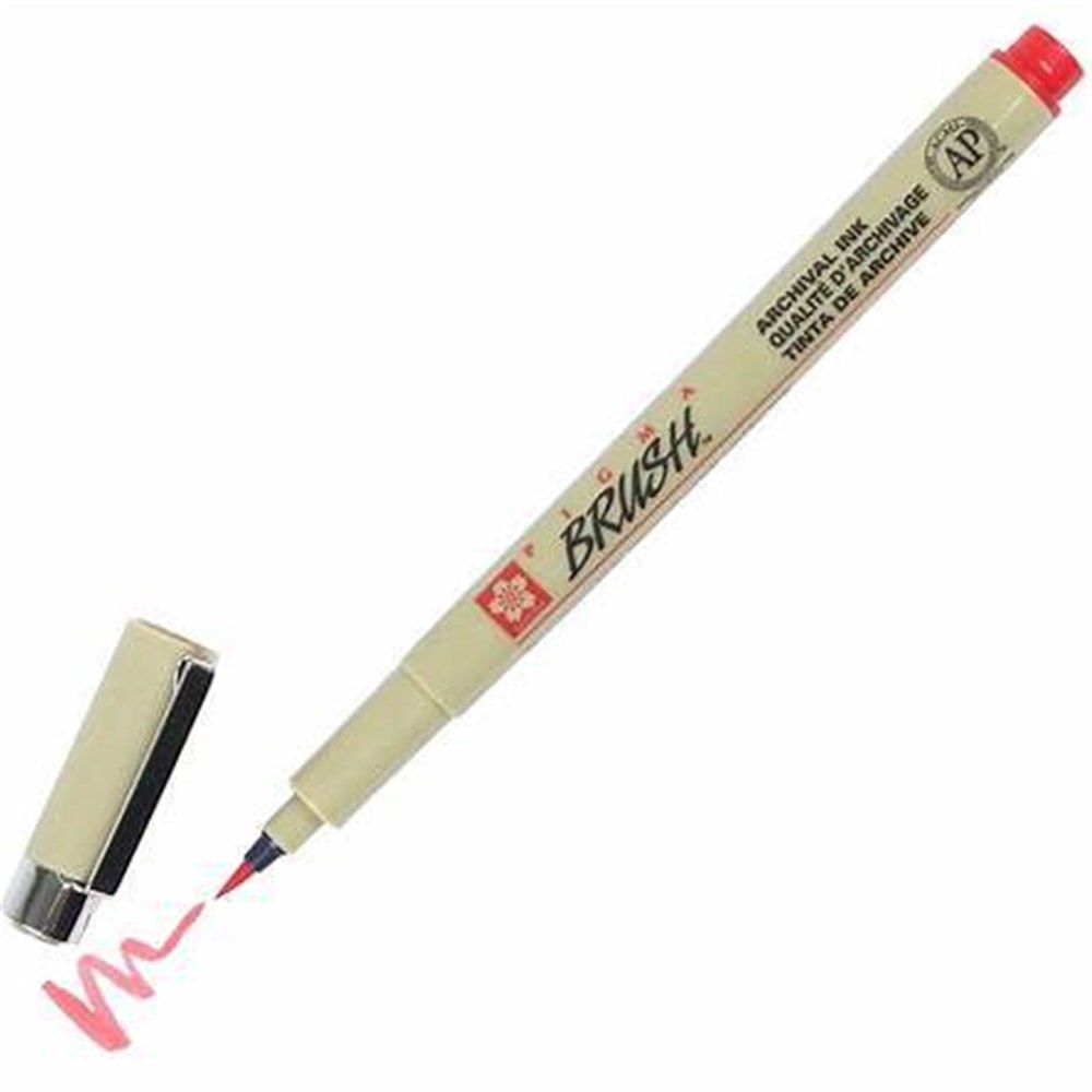 Sakura Brush Pen - Sakura Pigma Micron Brush Pens - Red - Premier Art ...