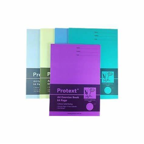 Polypropylene Covered Exercise Books - A4 64 Page 18mm Ruled PP ...