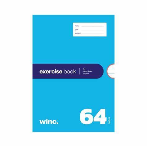 Polypropylene Covered Exercise Books - A4 64 Page 11mm Ruled PP ...