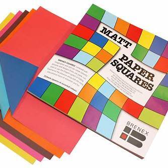 Paper Shapes - QUILL BRENEX PAPER SQUARES 254mm 70gsm Matt Asst ...