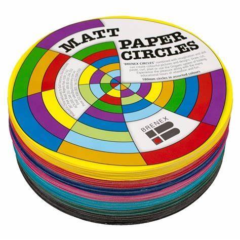 Paper Shapes - QUILL BRENEX PAPER CIRCLES 180mm Diam Matt Asst ...