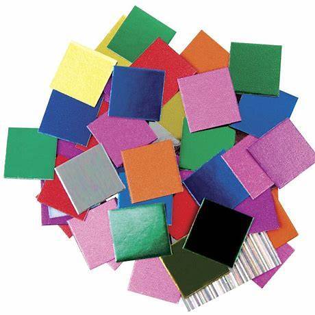 Foil Board - Cardboard Mosaic Squares - Metallic Colours - Pack 5000 ...