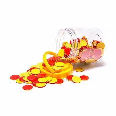 Early Learning Resources - Edvantage Red and Yellow Counters - Jar of ...