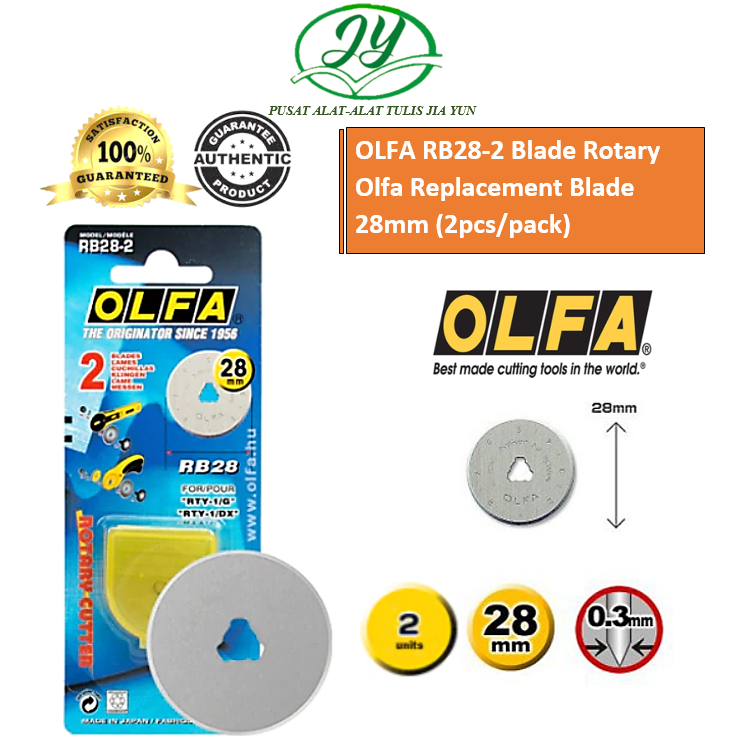 Knives and Matt Cutters - Olfa Rotary Replacement Blades - RB28 28mm 2 ...