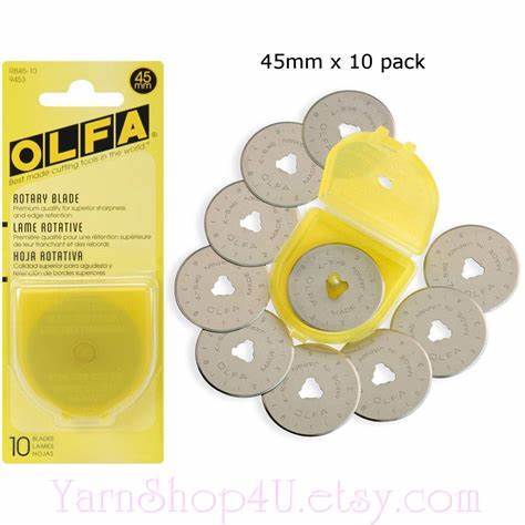Knives and Matt Cutters - Olfa Rotary Replacement Blades - RB45 45mm ...