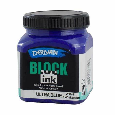 Block Printing Inks - Derivan Ultra Blue Block Printing Ink - Premier ...