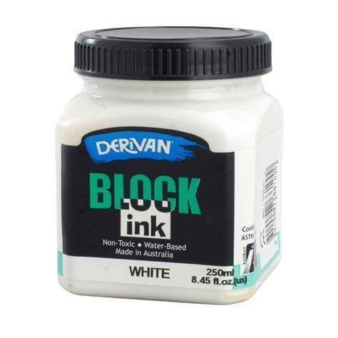 Block Printing Inks - Derivan White Block Printing Ink - Premier Art ...