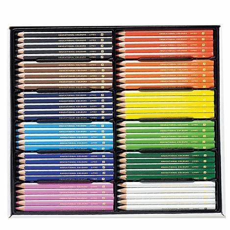 Colouring Pencils - EC Jumbo Triangular Colour Pencils - 120 Classpack ...