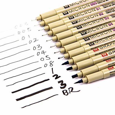 Sakura Brush Pen - Sakura Pigma Micron Black Pens Set - Premier Art ...