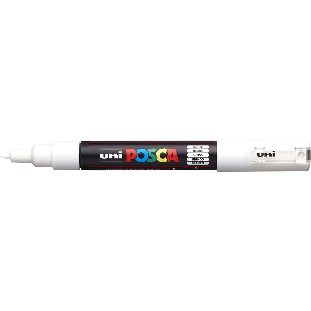 Paint Markers - Posca PC-1M White 1mm Extra Fine Paint Marker - Premier ...