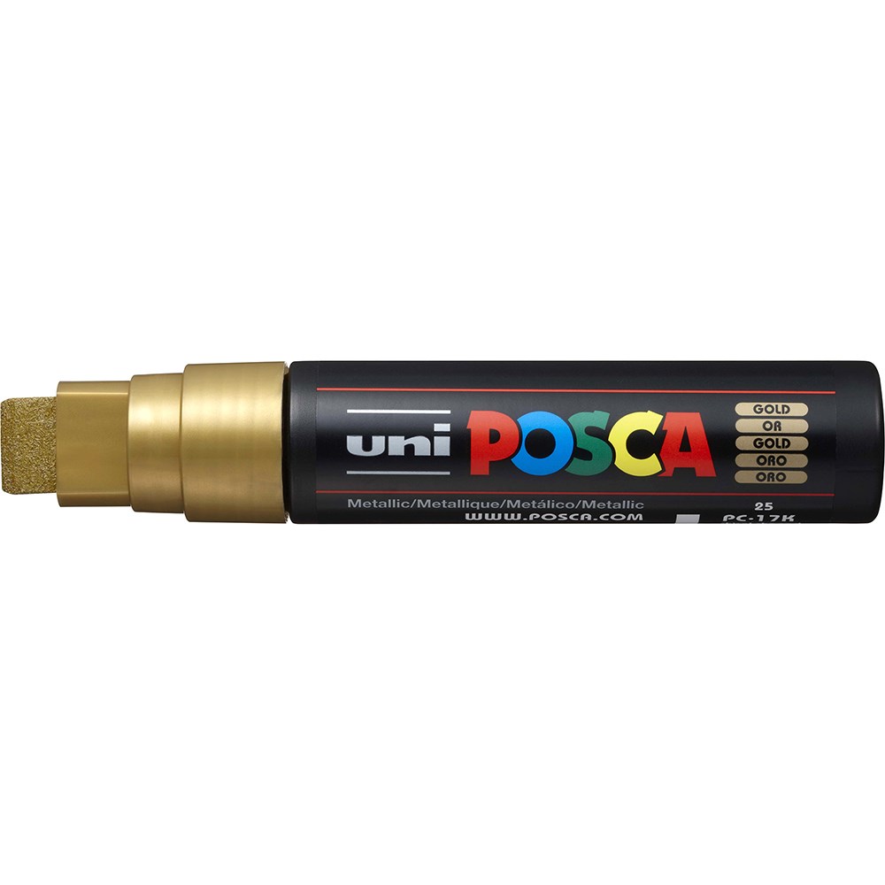 Paint Markers - Posca PC-17K Gold 15mm Extra Broad Chisel Paint Marker ...