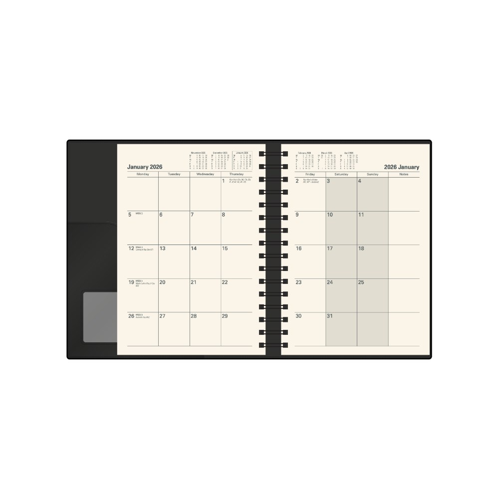 Decor & Lighting - Collins 2023 Vanessa 585 A5 Month To View Black ...