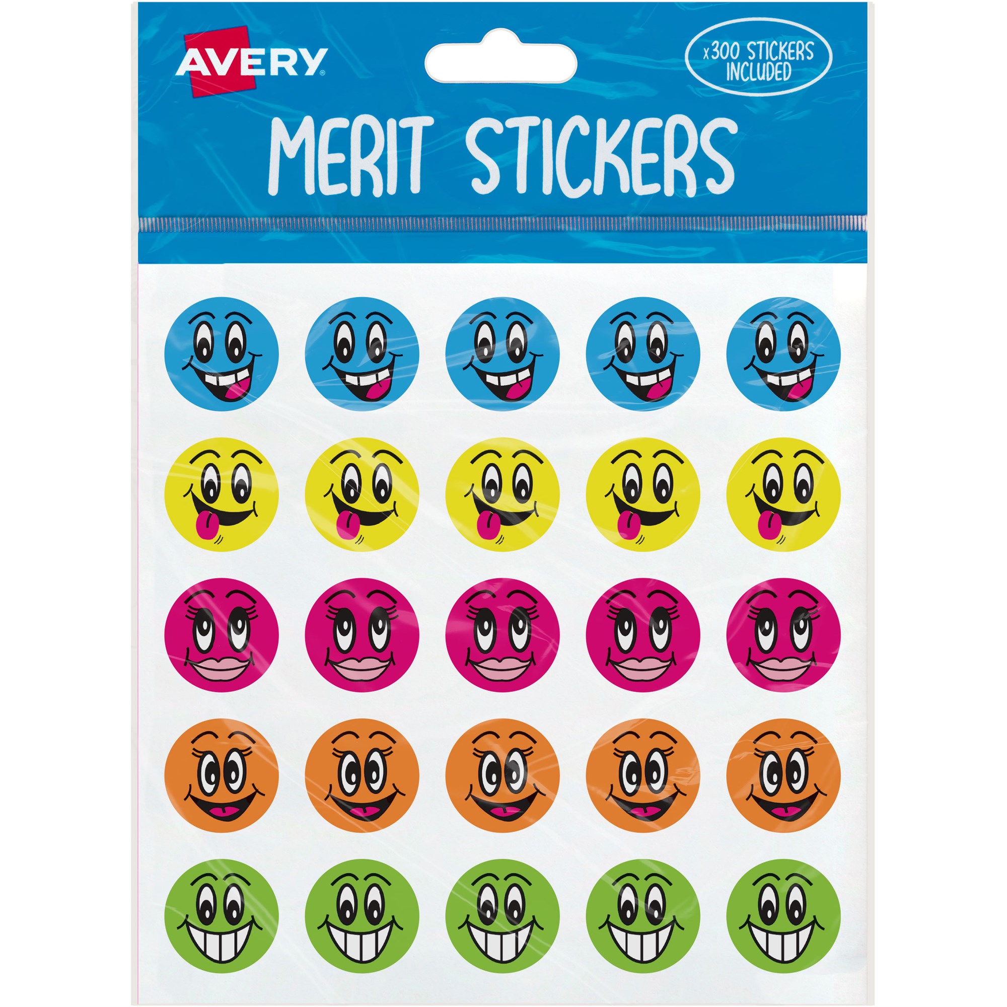Rulers Compasses & Protractors - Avery Merit Stickers 300 Labels Smiley ...