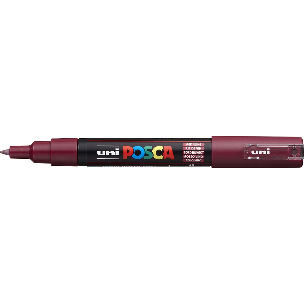 Paint Markers - Posca PC-1M Wine Red 1mm Extra Fine Paint Marker ...