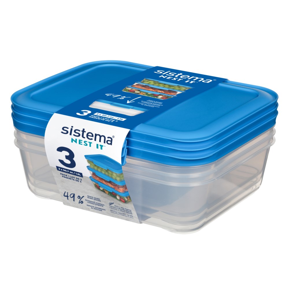 Storage Containers - Sistema Nest It Rectangle Food Storage Containers ...