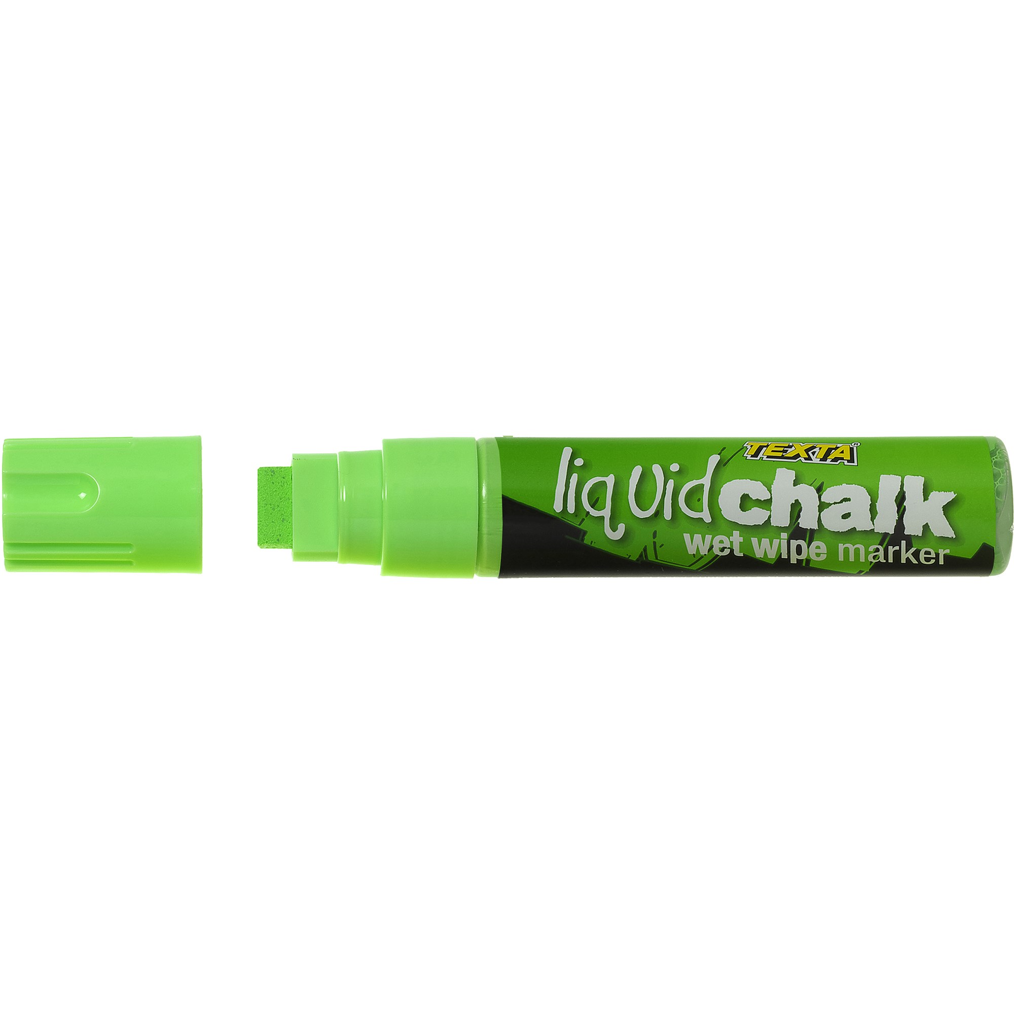 Liquid Chalk Markers - Texta Green 15mm Jumbo Chisel Wet Wipe Liquid ...