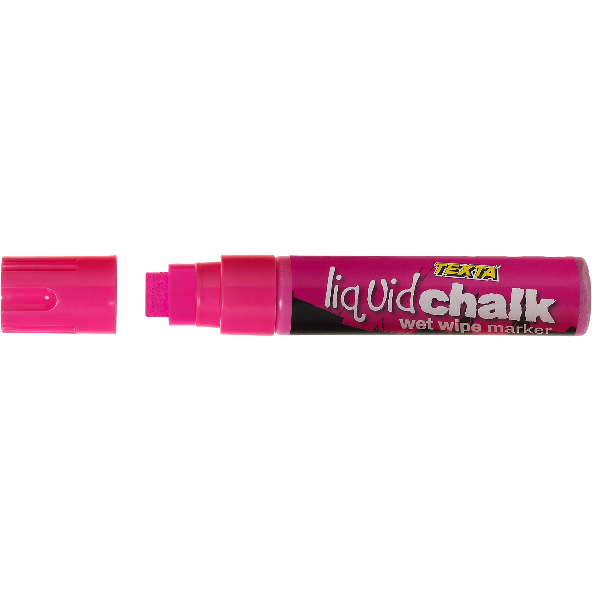 Liquid Chalk Markers - Texta Pink 15mm Jumbo Chisel Wet Wipe Liquid ...