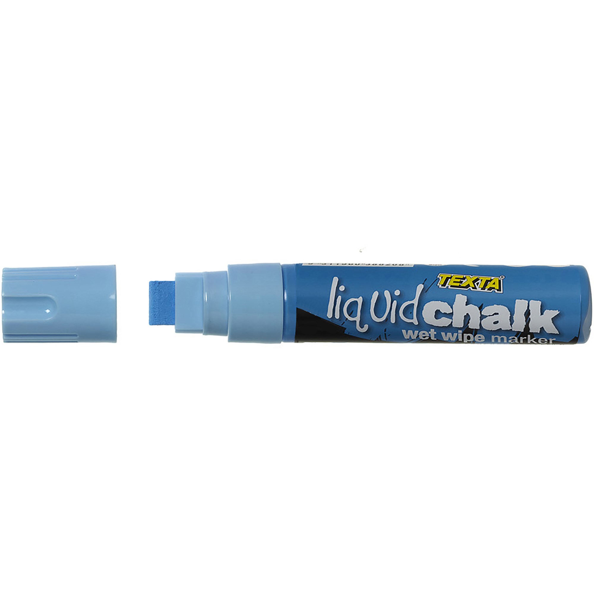 Liquid Chalk Markers - Texta Blue 15mm Jumbo Chisel Wet Wipe Liquid ...